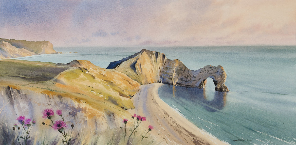 Oliver Pyle - Warm Glow of Evening, Durdle Door – The Mulberry Tree Gallery