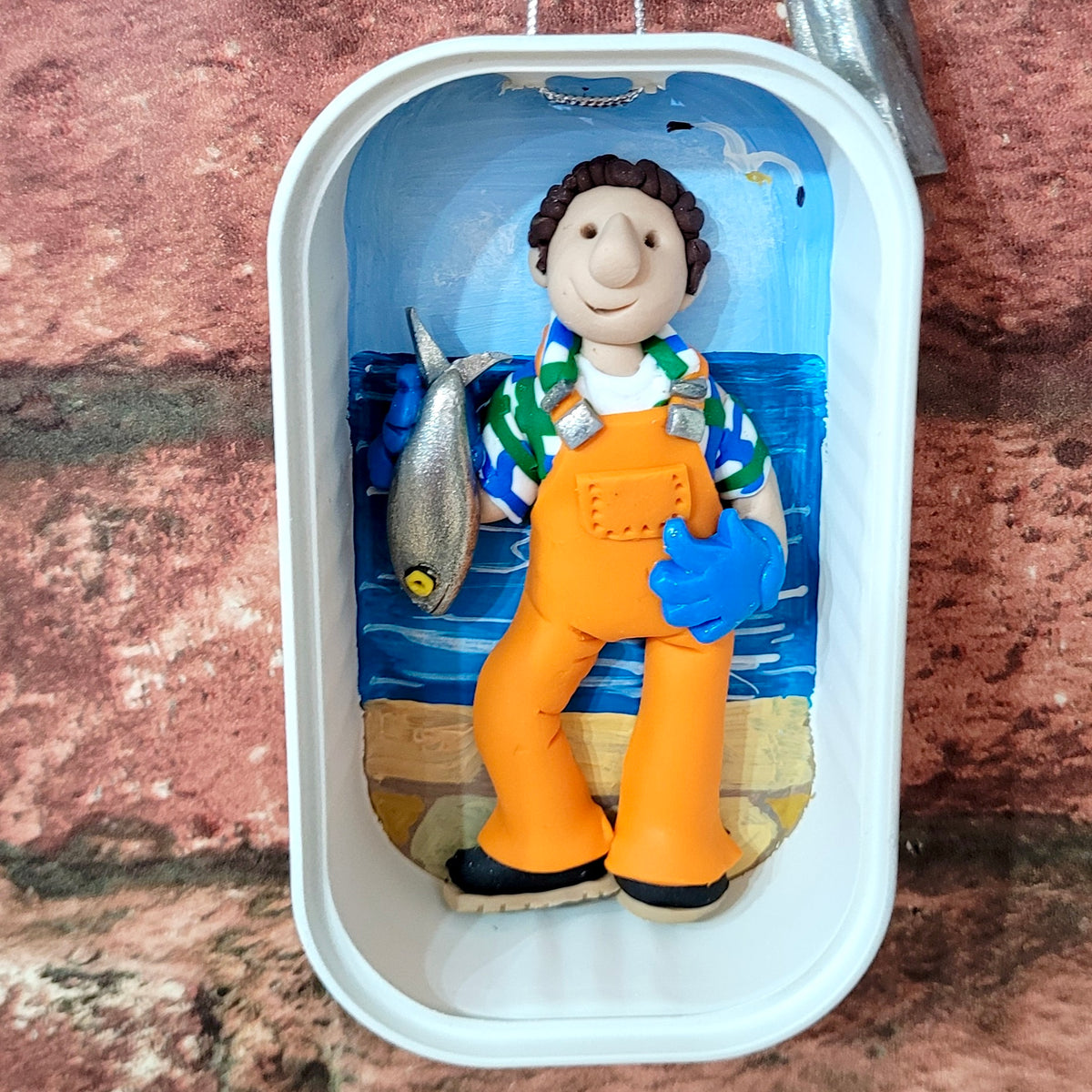 Erica Sturla - Fisherman in Sardine Tin – The Mulberry Tree Gallery